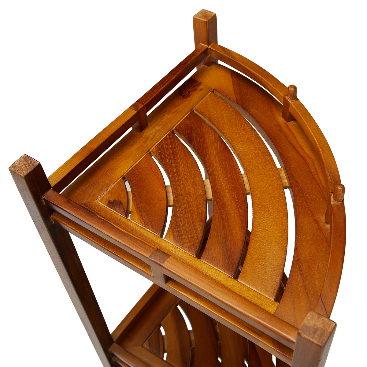Teak Corner Shower Shelf, 3 Tier, 14Wx14Lx39.5H inches, Fully Assemble ...